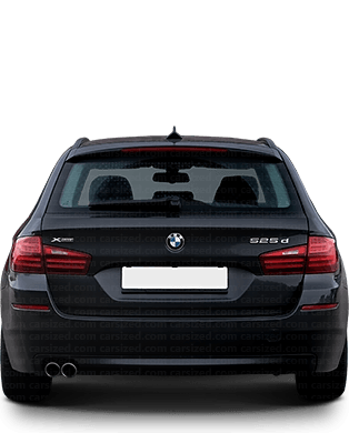 BMW 5-Series 2010-2017 Dimensions Rear View