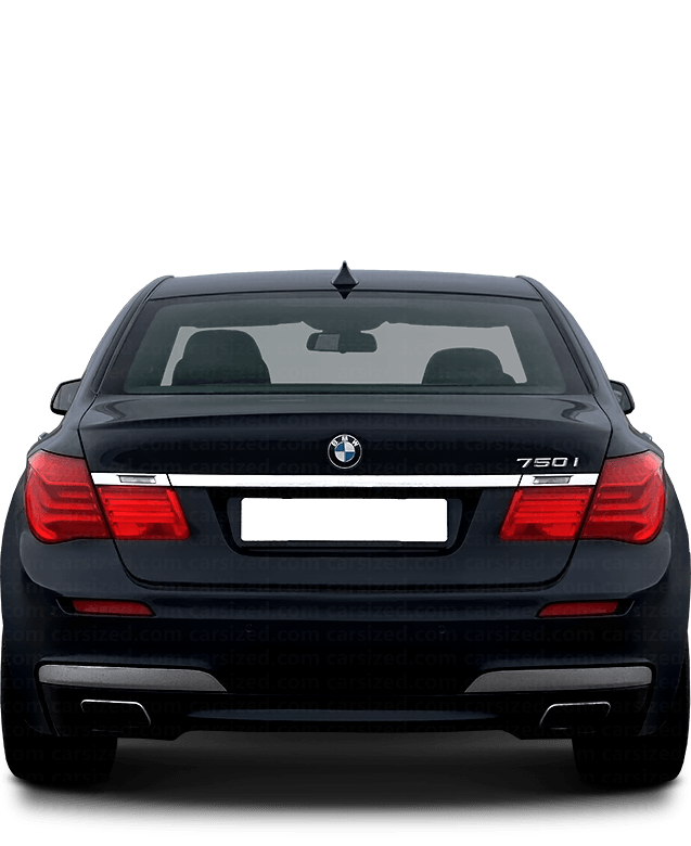 BMW 7-Series 2008-2012 Dimensions Rear View
