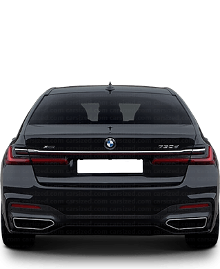 BMW 7-Series 2019-2022 Dimensions Rear View