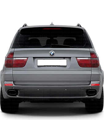 BMW X5 2006-2013 Dimensions Rear View
