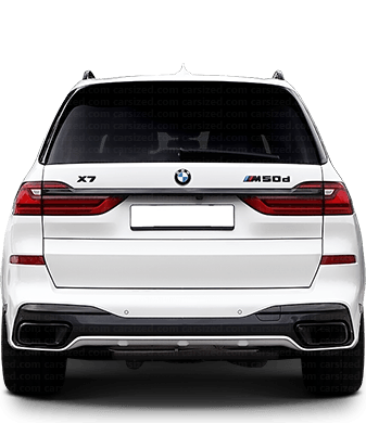 BMW X7 2018-2022 Dimensions Rear View