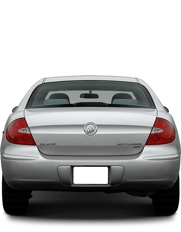 Buick LaCrosse 2004-2008 Dimensions Rear View