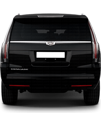 Cadillac Escalade 2015-2020 Dimensions Vista trasera