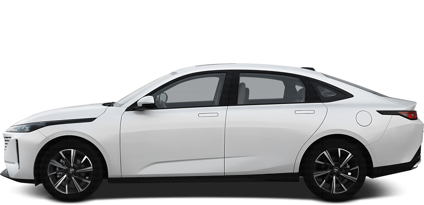 Dimensions: Changan Eado 2023-present vs. Toyota Crown Signia 2024-present