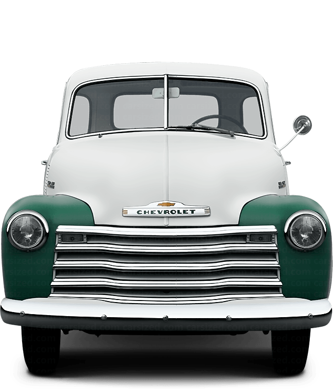 Chevrolet 3100 1947-1949 Dimensions Front View