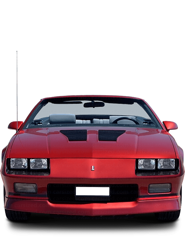 Chevrolet Camaro 1981-1992 Dimensions Front View