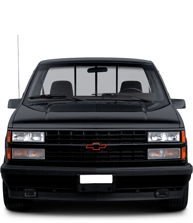Chevrolet C/K 1990-1993 Dimensions Front View
