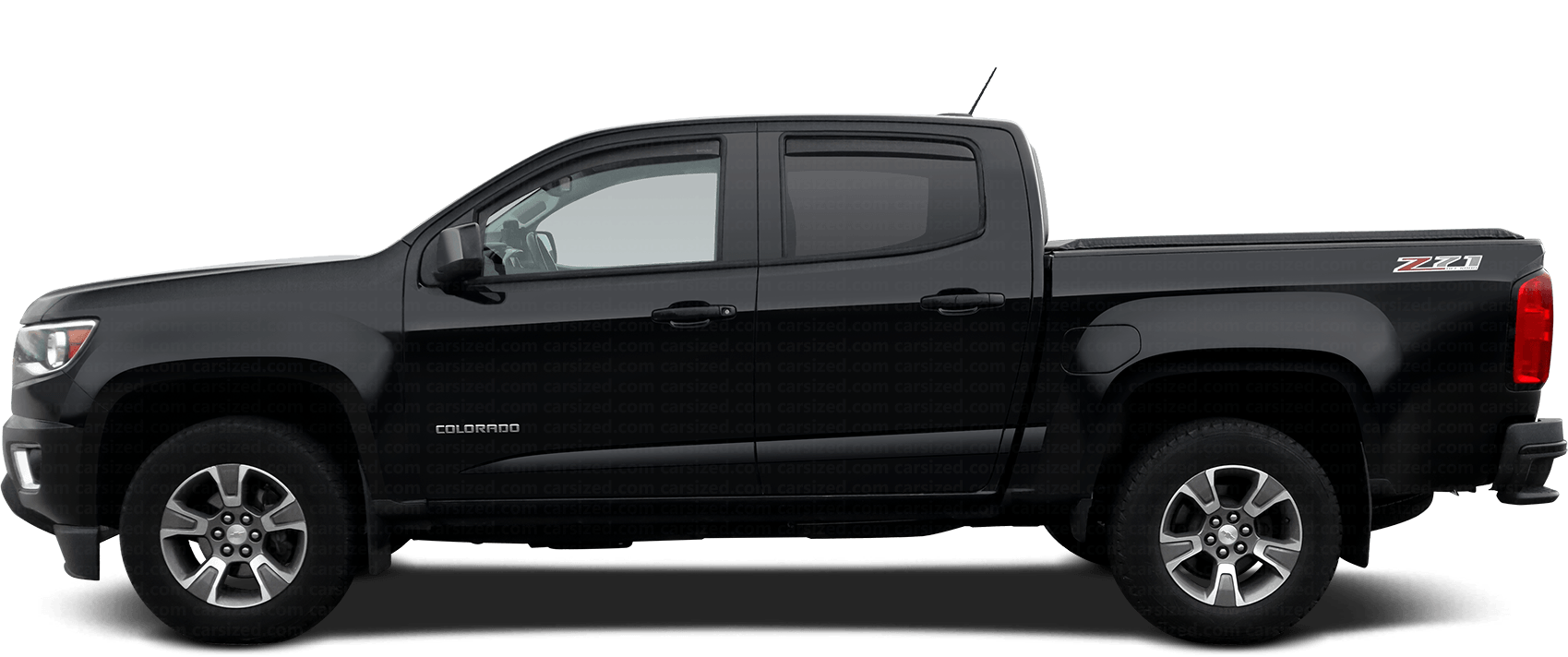 Abmessungen: Jeep Commander 2005-2010 vs. Chevrolet Colorado 2014-2022