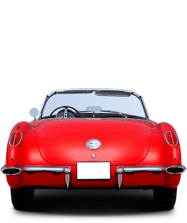 Chevrolet Corvette 1958-1962 Dimensions Rear View