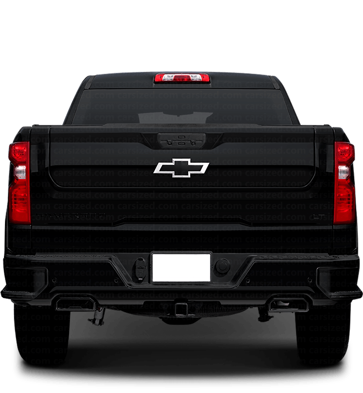 Dimensions: Chevrolet Silverado 2018-present vs. Cadillac Seville 1991-1997