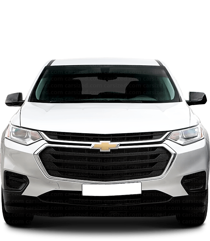 Chevrolet Traverse 2017-2021 Dimensiones Vista frontal