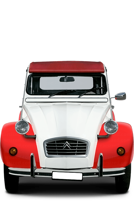 Dimensions: Citroën 2CV 1979-1990 vs. FIAT 500 1972-1975