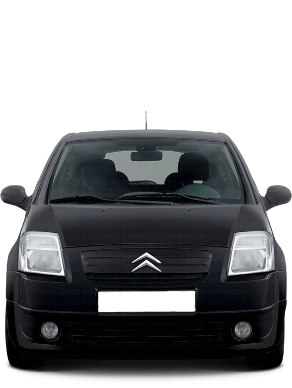 Citroën C2 2003-2008 Dimensions Front View