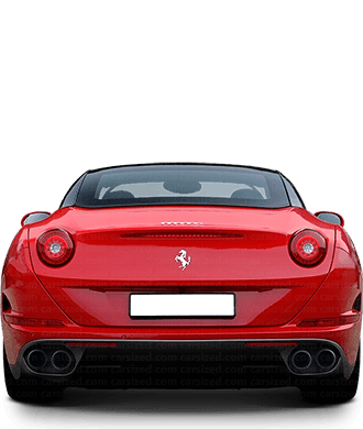 Ferrari California T 2014-2017 Dimensions Rear View
