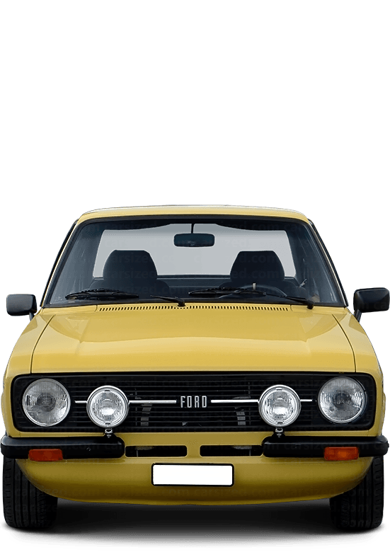Ford Escort 1974-1980 Dimensions Front View