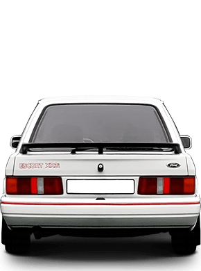 Ford Escort 1986-1992 Dimensions Rear View
