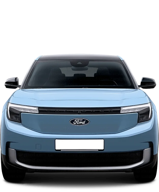 Dimensions: Ford Explorer EV 2024-present vs. Tesla Model Y 2025-present