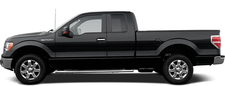 Dimensions: Chevrolet Bolt EUV 2021-2023 vs. Ford F-150 2008-2014