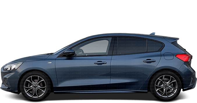 Dimensions: Ford Focus 2018-present vs. MG MGB 1962-1974