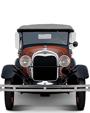 Ford Model A 1929-1930 Dimensions Front View