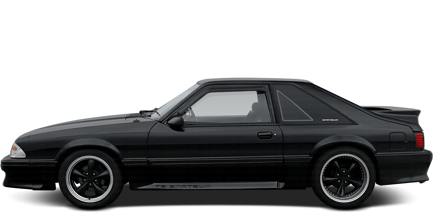 Dimensions: Audi Q6 e-tron 2023-present vs. Ford Mustang 1986-1993