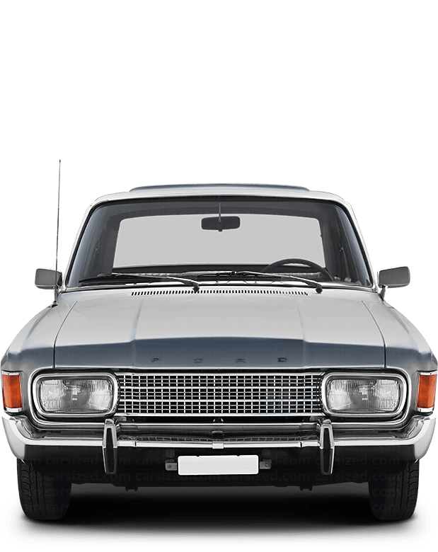 Ford Taunus 1968-1971 Dimensions Front View