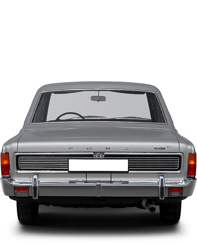 Ford Taunus 1968-1971 Dimensions Rear View
