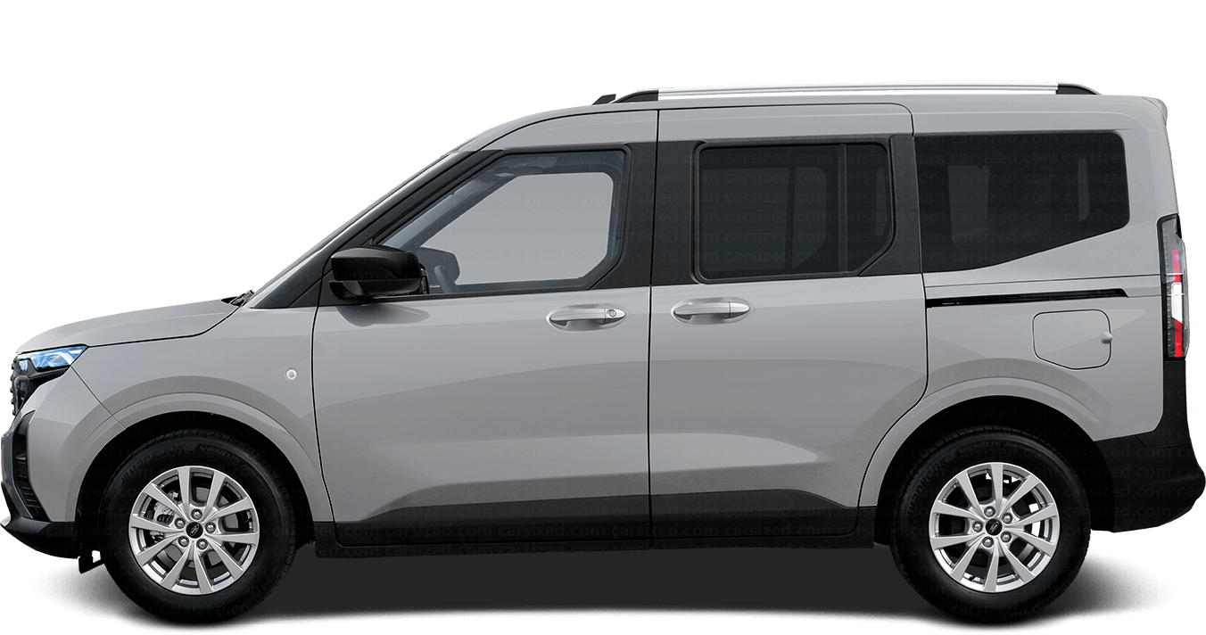 Dimensions: Ford Tourneo Courier 2023-present vs. Chevrolet Corvette ...