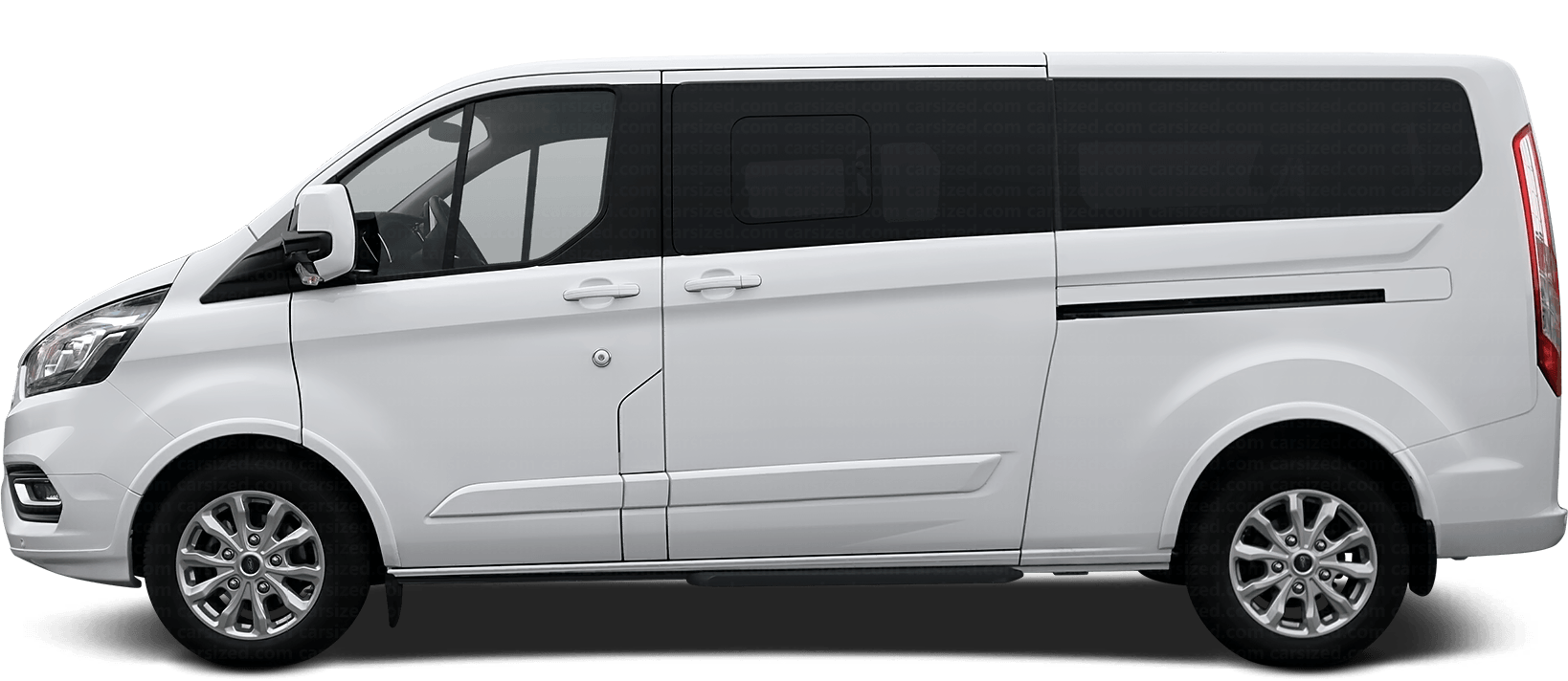 Dimensions: Porsche Taycan 2024-present vs. Ford Tourneo 2018-2023