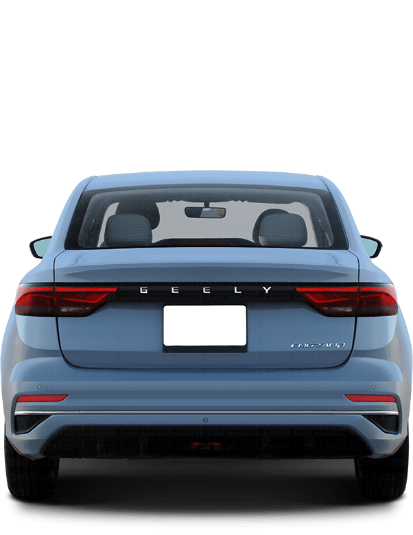 Geely Emgrand 2021-present Dimensions Rear View