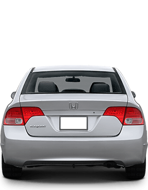 Honda Civic 2005-2010 Dimensions Rear View