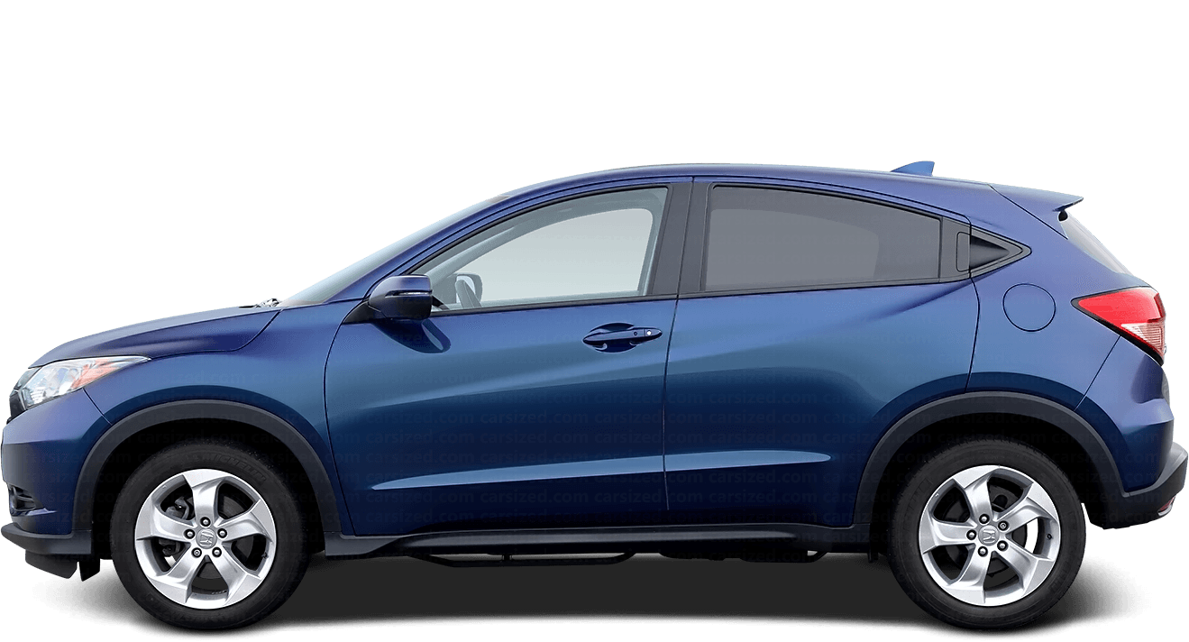 Dimensions: Porsche Taycan 2024-present vs. Honda HR-V 2013-2018