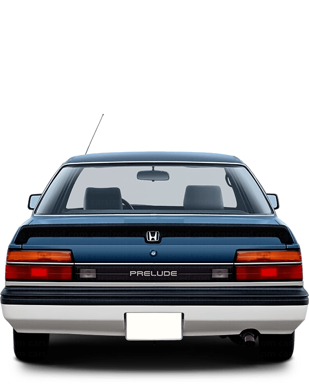 Honda Prelude 1982-1987 Dimensions Rear View