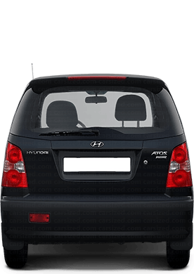 Hyundai Atos 2004-2005 Dimensions Rear View