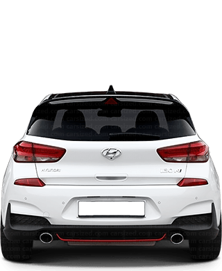 Hyundai i30 2017-2020 Dimensions Rear View