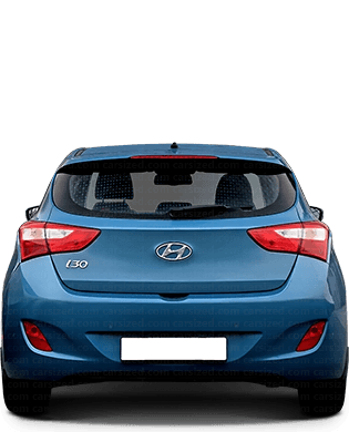Hyundai i30 2011-2015 Dimensions Rear View