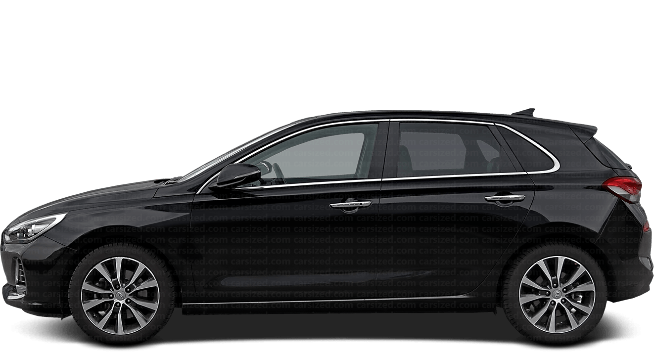 Dimensions: Hyundai i30 2016-2018 vs. Saab 9-3 2002-2011