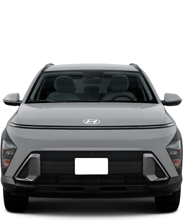 Dimensions: Hyundai Kona 2023-present vs. Volkswagen T-Roc 2025-present