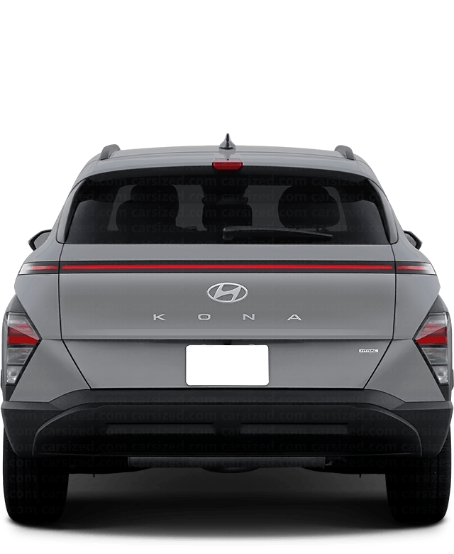 Hyundai Kona 2023-present Dimensions Rear View