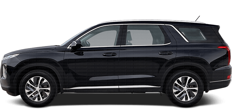 Dimensions: Hyundai Palisade 2018-2022 vs. Toyota Hilux 2016-2020