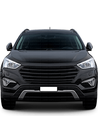 Hyundai Santa Fe 2012-2016 Dimensions Front View