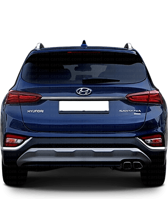 Hyundai Santa Fe 2018-2020 Dimensions Rear View