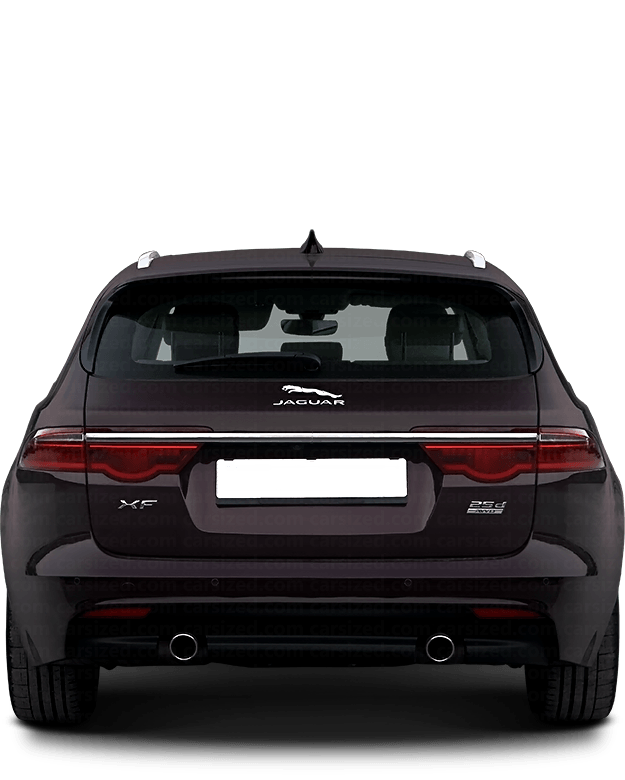 Jaguar XF 2015-2020 Dimensions Rear View