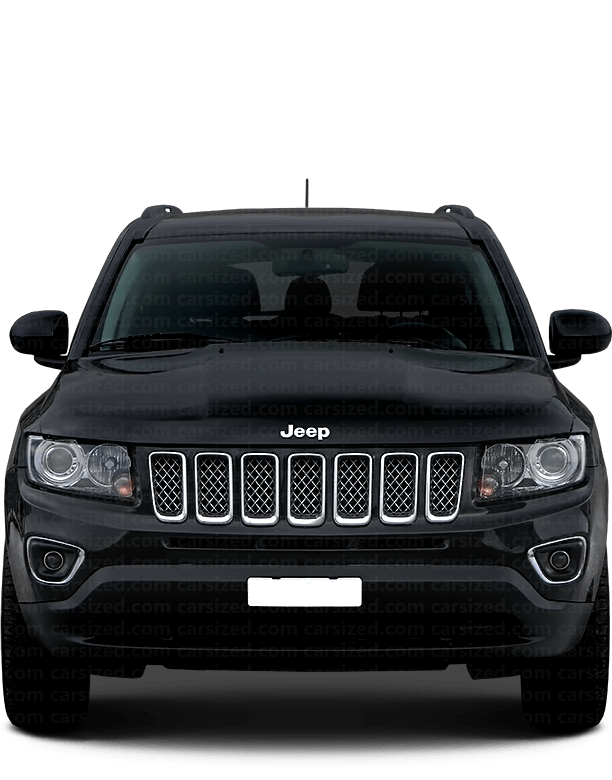 Jeep Compass 2011-2016 Dimensiones Vista frontal
