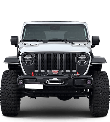 Jeep Wrangler 2017-present Dimensions Front View