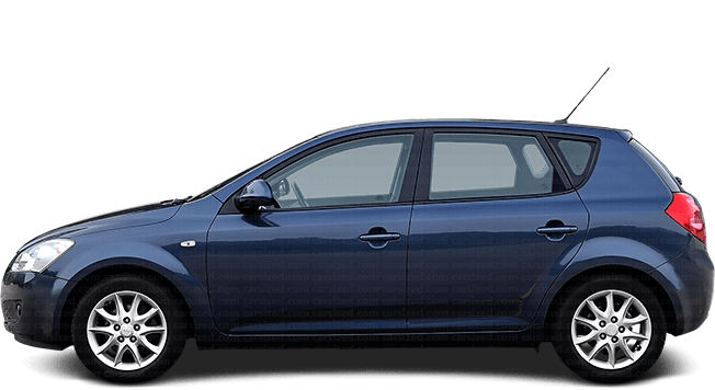 Dimensions: Caterham Seven 1973-1990 vs. Kia Ceed 2006-2009