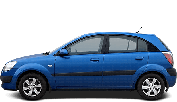Kia Rio 2005-2009 Dimensions Side View