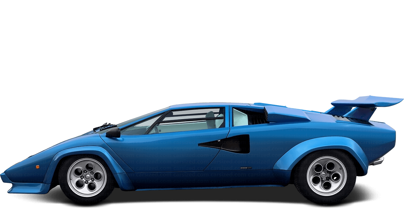 Abmessungen: Volkswagen Up! 2011-2016 vs. Lamborghini Countach 1978-1985