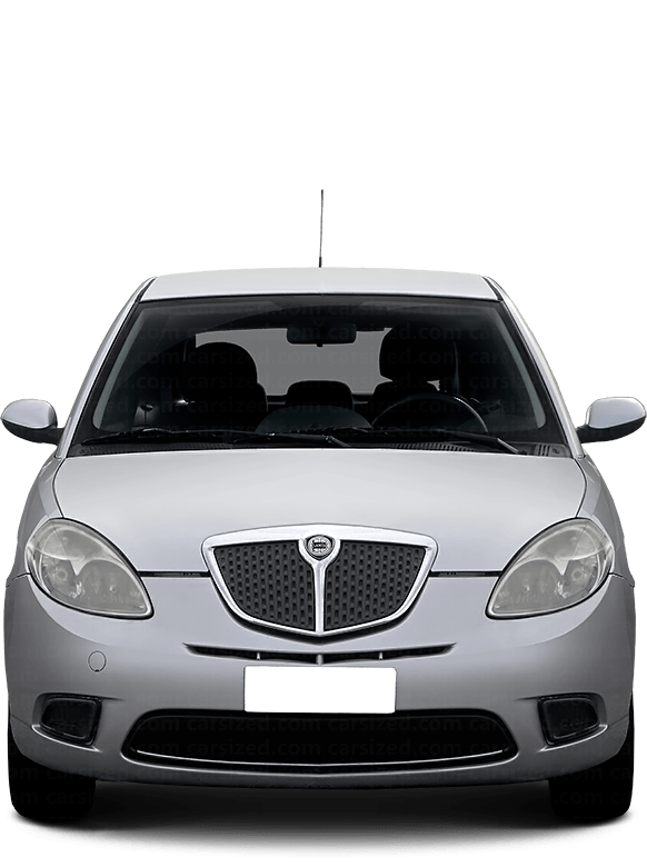 Dimensions: Kia EV3 2024-present vs. Lancia Ypsilon 2006-2011