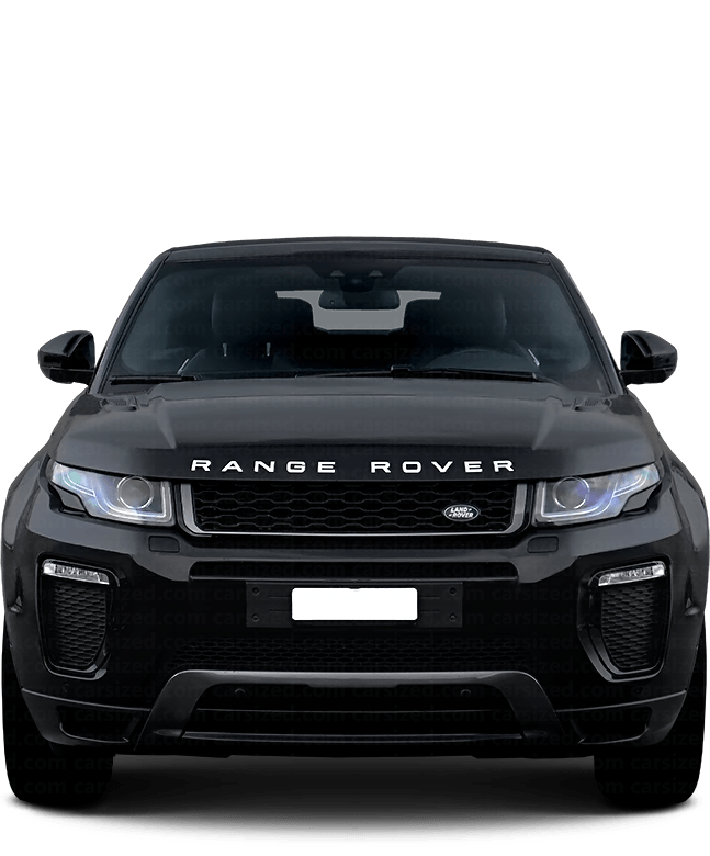 Land Rover Range Rover Evoque 2015-2018 Dimensiones Vista frontal